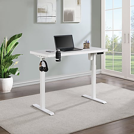 Primo Sit Stand Elec 48 White Carbon Fiber Finish