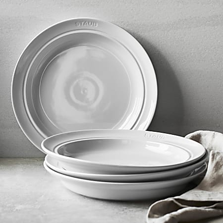 Staub Ceramic Dinnerware 4 Piece SoupPasta Bowl Set 9 12 White - Office ...
