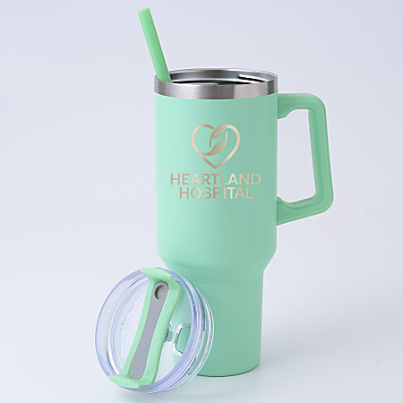 Saratoga Satisfy Brite Travel Mug 40 oz - Office Depot