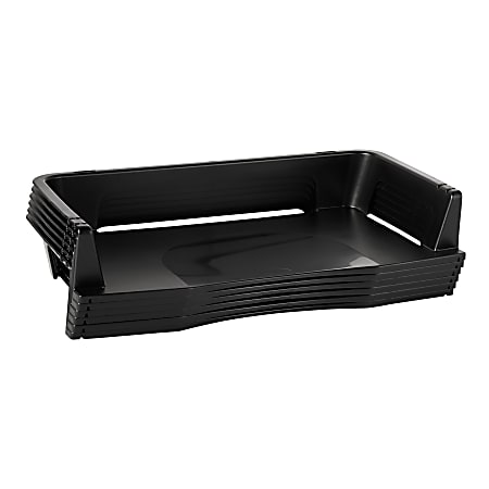 Rubbermaid Regeneration Letter Tray 2 34 H x 9 W x 15 14 D Black 1 Pack ...