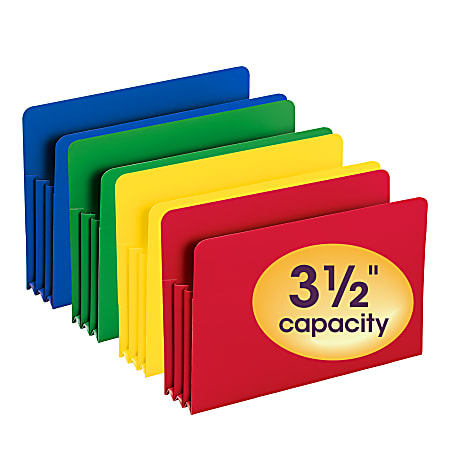 Smead Poly Expanding File Pockets Legal Size 3 12 Expansion Assorted ...