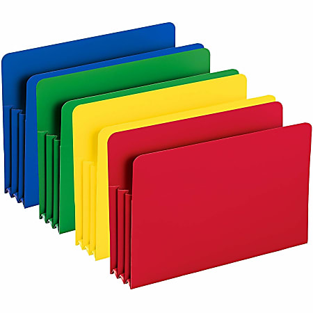 Smead Poly Expanding File Pockets Legal Size 3 12 Expansion Assorted ...