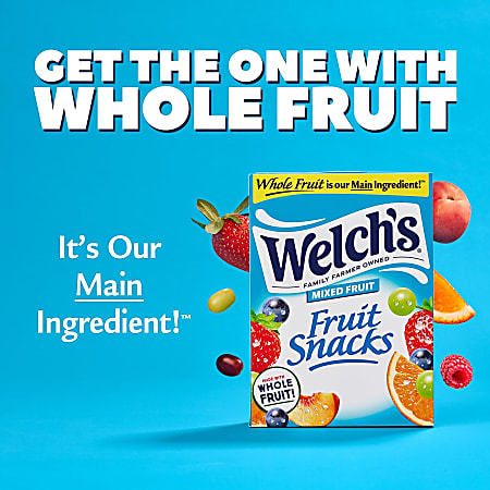 Welchs Fruit Snacks Mixed Fruit 0.8 Oz Box Of 40 Fruit Snacks - Office ...