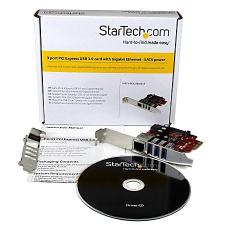 StarTech.com 3 Port PCI Express USB 3.0 Card Gigabit Ethernet Running low on expansion slots ...
