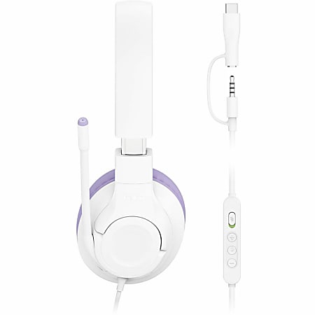 Belkin SoundForm Inspire Wired Over Ear Headset for Kids LavenderWhite ...
