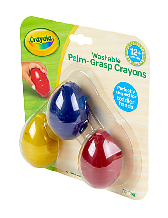 Crayola Washable Palm Grasp Crayons Assorted Colors Pack Of 3 Crayons ...