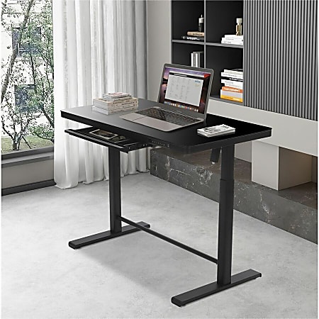 Rise Up Electric 46 W Standing Computer Desk Black - Office Depot