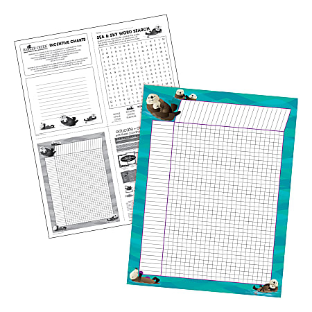 Barker Creek Incentive Charts 22 x 17 Sea Sky Set Of 4 Charts - Office ...
