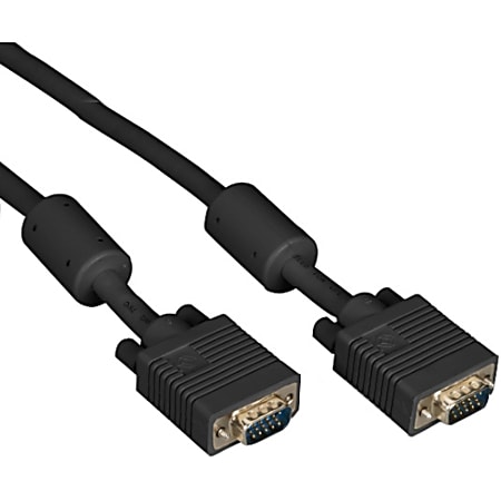 Black Box VGA Video Cable with Ferrite Core MaleMale Black 3 ft. 0.9 m ...