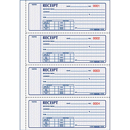Rediform MRediform Money Receipt Collection Forms 2 Part Carbonless 7 x ...