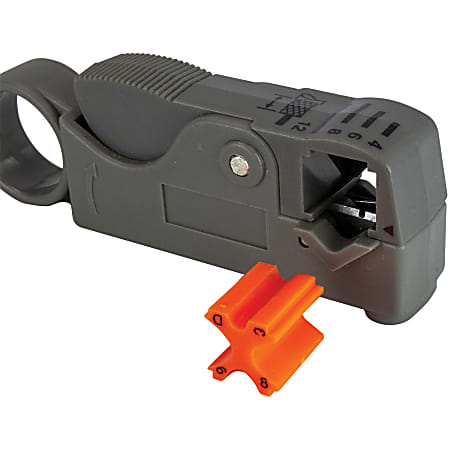 Vericom Professional Coaxial Cable Stripping Tool 1 x 9 12 GrayOrange ...