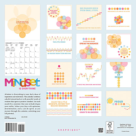 2025 Graphique Inspirational Monthly Wall Calendar 12 x 12 Mindset ...