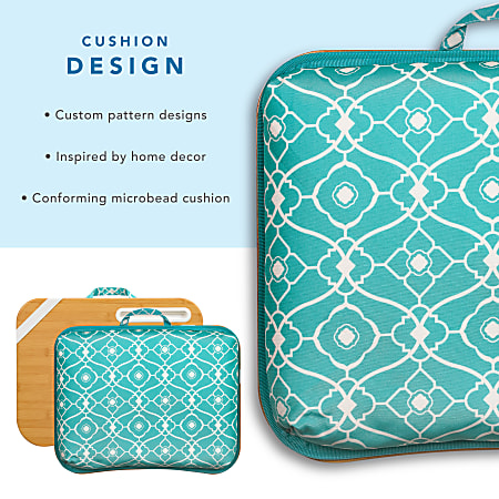 LapGear Designer Lap Desk 17 34 x 13 34 Aqua Trellis - Office Depot