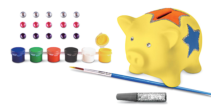 Office Depot® Brand DIY Piggy Bank Kit, 7 11/16"H x 3 3/4"W x 8 1/16"D ...