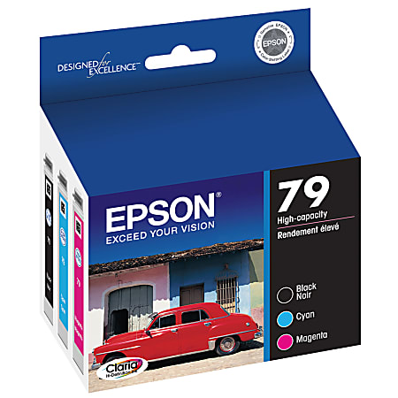 Epson 79 Claria Black Cyan Magenta High Yield Ink Cartridges Pack Of 3 ...