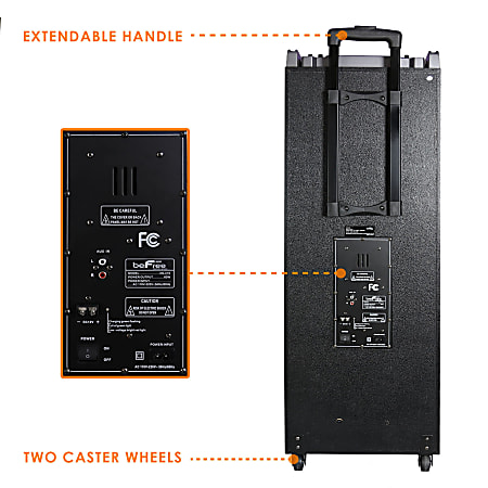 BeFree Sound Dual 10 Subwoofer Bluetooth Portable Party Speaker With ...