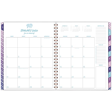 Cambridge Ivory Ella Ombr Chevron Customizable WeeklyMonthly Planner 8 ...