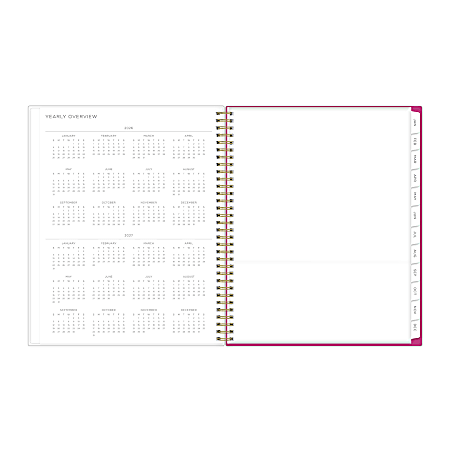 2026 Blue Sky WeeklyMonthly Planner 8 12 x 11 Magenta Blooms January To ...