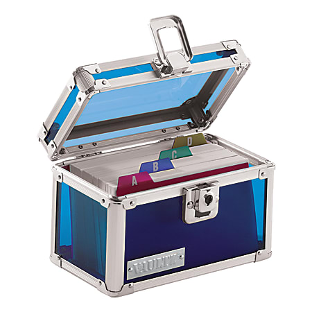 Vaultz Locking Index Card Box 3 x 5 Assorted Crocodile Colors No Color ...
