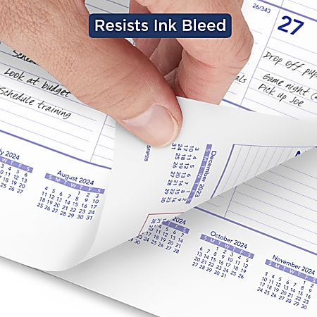 2024 AT A GLANCE Repositionable Horizontal Wall Calendar With Adhesive ...
