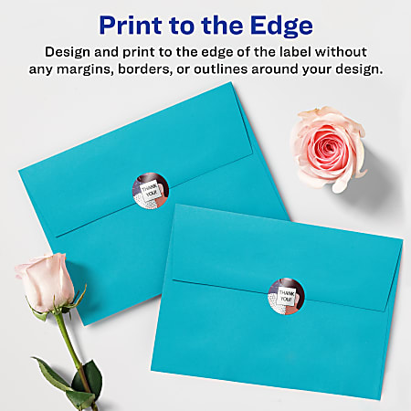 Avery Glossy Permanent Labels With Sure Feed 94502 WGP50 Round 2 12 ...