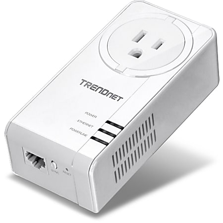 TRENDnet Powerline 1300 AV2 Adapter With Built in Outlet Adapter Kit ...