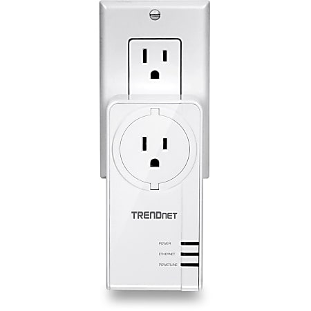TRENDnet Powerline 1300 AV2 Adapter With Built in Outlet Adapter Kit ...