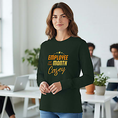 POD Gildan Cotton Longsleeve T Shirt Fullcolor DTF - Office Depot
