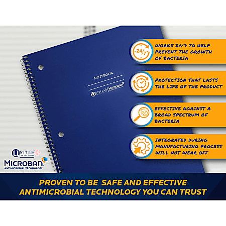 Microban Professional U Style 2 Pocket Paper Folder With Microban ...