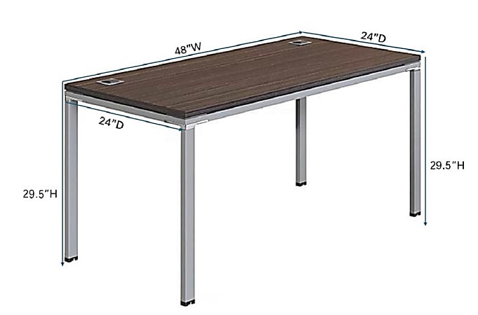 Boss Office Products Simple System Workstation 48 x 24 Driftwood ...
