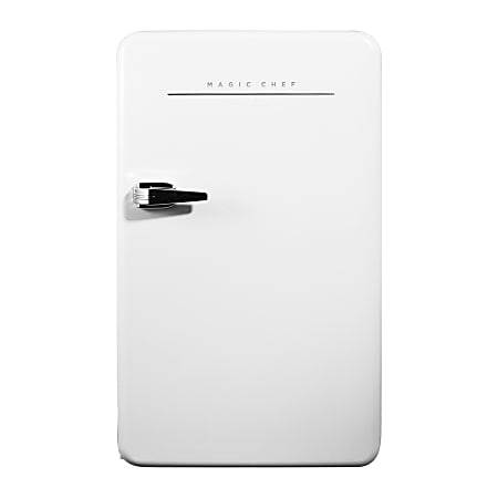 Magic Chef 3.2 Cu. Ft. Retro Mini Fridge With Manual Defrost White ...