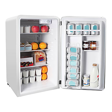 Magic Chef 3.2 Cu. Ft. Retro Mini Fridge With Manual Defrost White ...