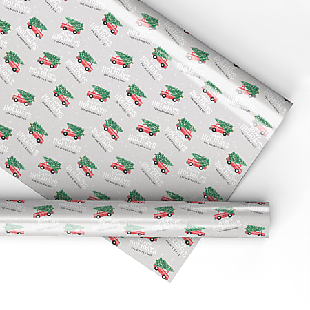 Custom Full Color Gloss Finish Wrapping Paper Standard Roll 7 x 29 14 ...
