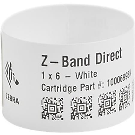 Zebra Wristband Polypropylene 1 x 11in Direct Thermal Zebra Z Band ...