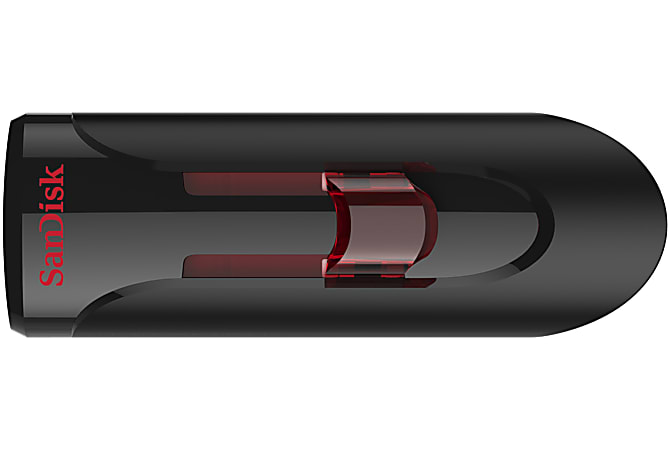 SanDisk Cruzer Glide USB 3.0 Flash Drive 256GB Black - Office Depot