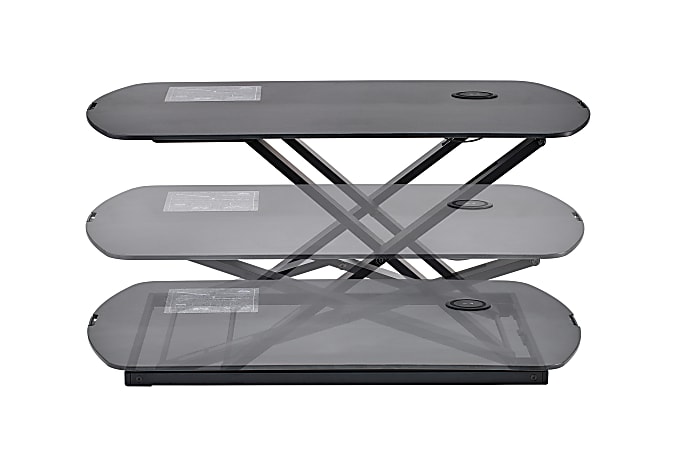 Bostitch Manual Standing Desk Riser 15 34 H x 31 W x 22 D Black ...