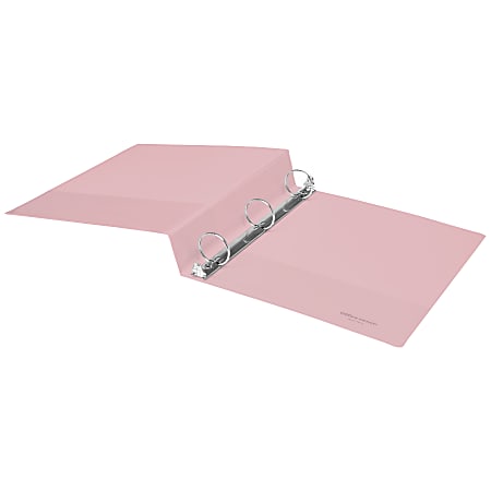 Office Depot Brand 3 Ring Durable View Binder 1 12 Round Rings Blush ...