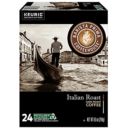 Barista Prima Coffeehouse Italian Roast Keurig Single Serve K Cup Pods ...