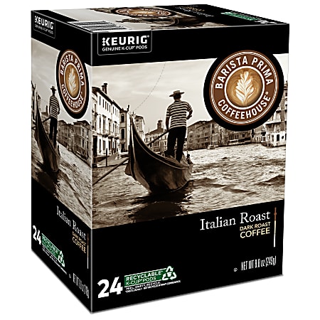 Barista Prima Coffeehouse Italian Roast Keurig Single Serve K Cup Pods ...