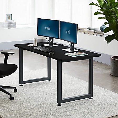 VARI VARIDESK QuickPro Rectangular Computer Desk 60 W Black - Office Depot