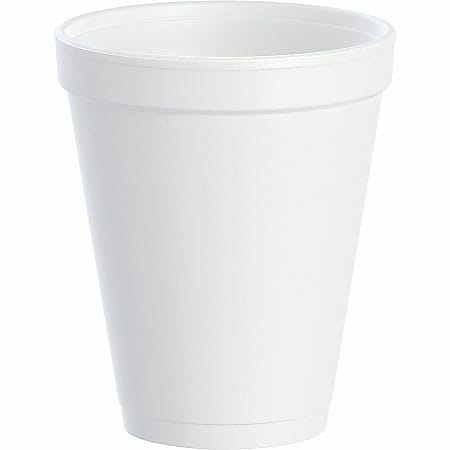 Dart® Insulated Foam Drinking Cups, White, 10 Oz, Case Of 1,000 Cups