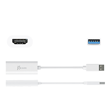 j5create JUA254 USB 3.0 to HDMI External Video Adapter White - Office Depot