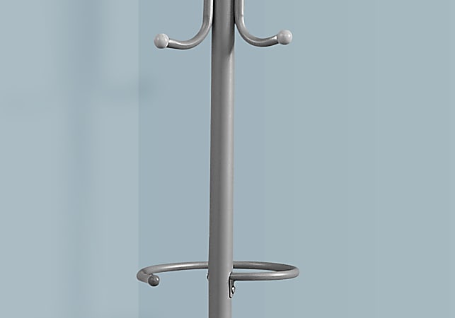 Monarch Specialties Arie Metal Coat Rack 68 H x 19 W x 23 D Gray ...