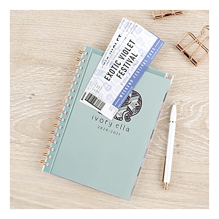 Cambridge Ivory Ella WeeklyMonthly Academic Planner 5 12 x 8 12 Mint ...