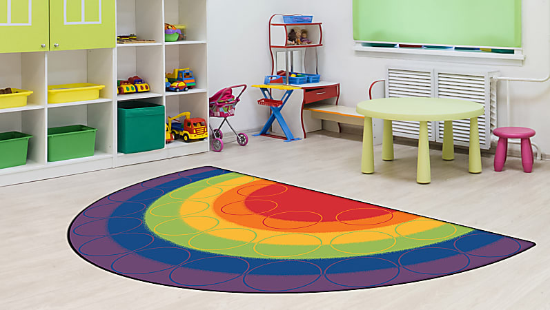 Carpets For Kids Premium Collection 24 Seats Rainbow Rows Seating Semi ...