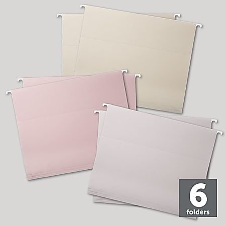 Office Depot Brand Fashion Hanging File Folders Letter Size Blush ...