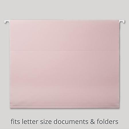 Office Depot Brand Fashion Hanging File Folders Letter Size Blush ...