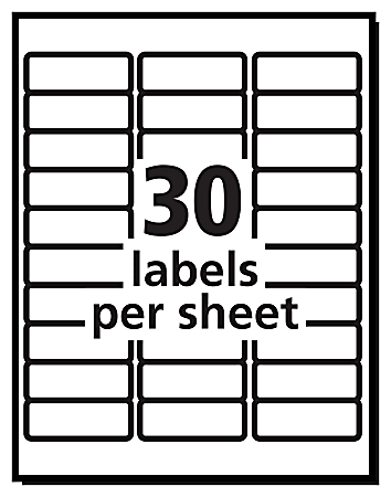 Avery Removable LaserInkjet ID Labels 6460 Organization 1 x 2 58 White ...