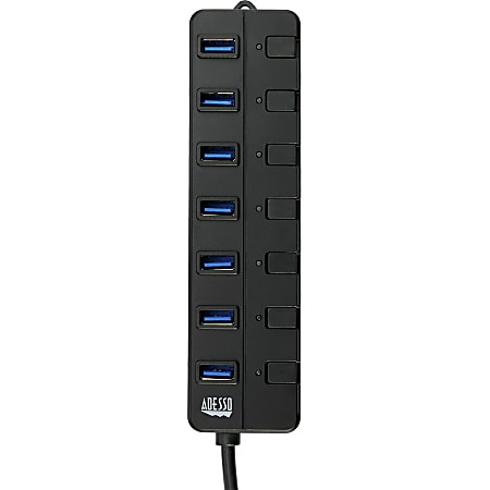 Adesso 7 ports USB 3.0 Hub with 5V2A Power Adaptor USB External 7 USB ...