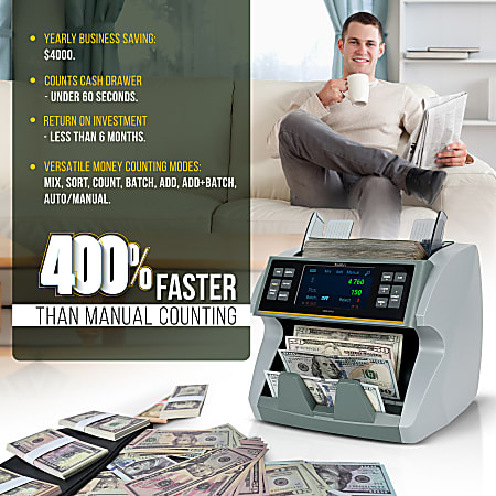 Kolibri KBR 1500 V2 1 Pocket Mixed Denomination Bill Counter And Sorter ...